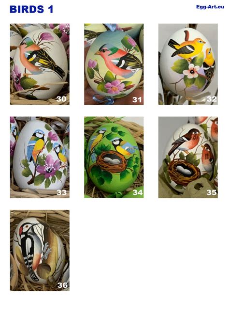 Birds Real Chicken Eggs Handmade Slavic Egg Art Easter Egg