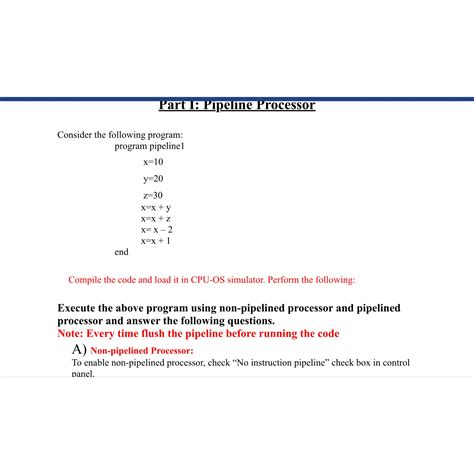 solved part 1 pipeline processorconsider the following