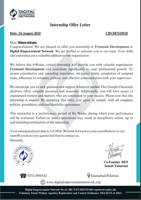 Digitalempowermentnetwork Den Internship Careergrowth
