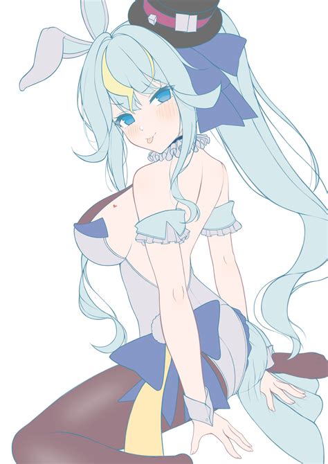 Rule 34 1girls Blue Hair Bunny Ears Female Kaminari Clara Large