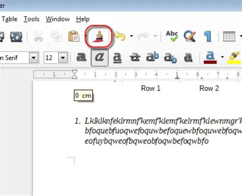 Word Processing Formatting Styles