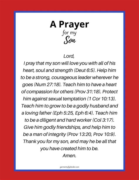 29 Powerful Prayers For My Son With Free Printable
