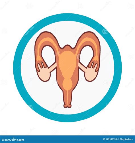 Genitourinary System Icon In Flat Style Isolated Raster Illustration On