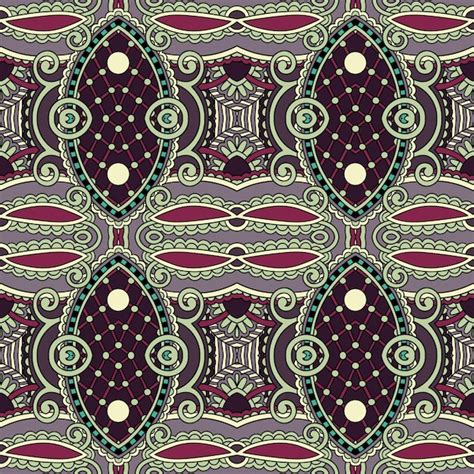 Premium Vector Geometry Vintage Floral Seamless Pattern