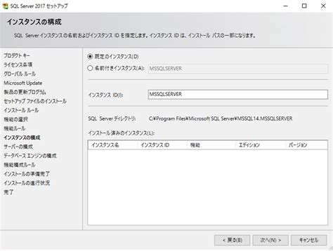 SQL Serverのセットアップ クイックセットアップガイド 1 0 ドキュメント