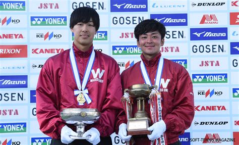 全日本選手権天皇杯は船水颯人上松俊貴が優勝 船水は2年ぶり2度目上松は初の栄冠 ソフトテニスマガジンポータル
