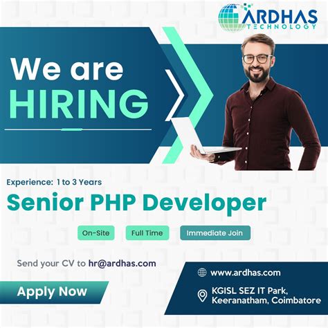 Manikandan V On Linkedin Dear Connections Ardhas Hiring For Senior Php Developer Ardhas…