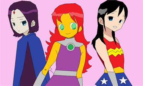 3 Girls From Titans By Cjm 94x On Deviantart