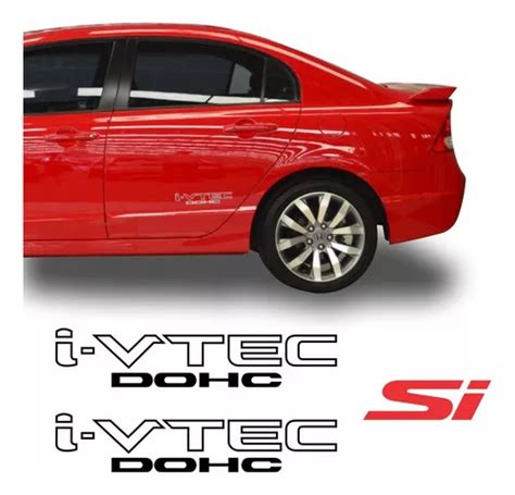 Par Adesivos Honda Civic I Vtec Dohc Carro Emblema Si Sport MercadoLivre