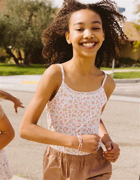 Rsq Girls Ditsy Pointelle Tank Top Pink Combo Tillys