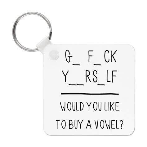 Go Fck Yourself Keyring Key Chain Funny Joke Rude Ebay