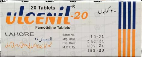Ulcenil 20mg 20 Tablets Price In Pakistan Uses Dosage Side Effects