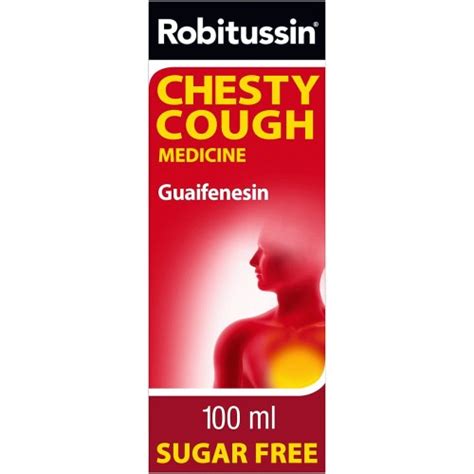 Robitussin Chesty Cough Medicine Sugar Free 100ml Compare Prices