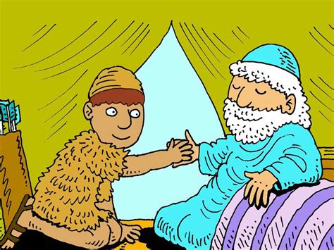 Freebibleimages Jacob Tricks His Father Jacob Deceives Isaac Into