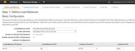 Setting Up A Load Balancer On Aws Talend Esb Runtime Auto Scaling On