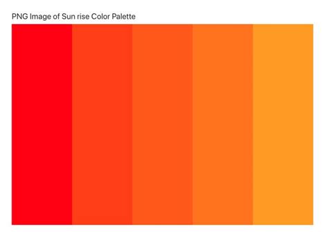 Sun Rise Color Palette Color Palette Color Palette