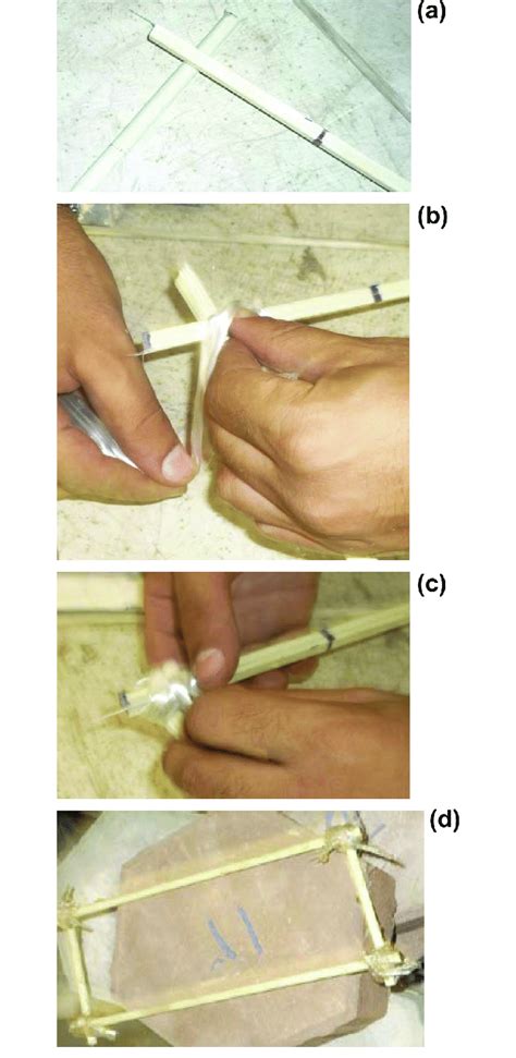 Preparation Of The Bonded Gfrp Stirrup A Joint B Wrapping Fibers Download Scientific