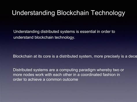 Distributed Systems And Blockchain Technology Pptx