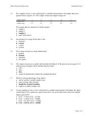 IME430 Simulated Midterm Exam Solutions 3 Pdf IME 430 Quality