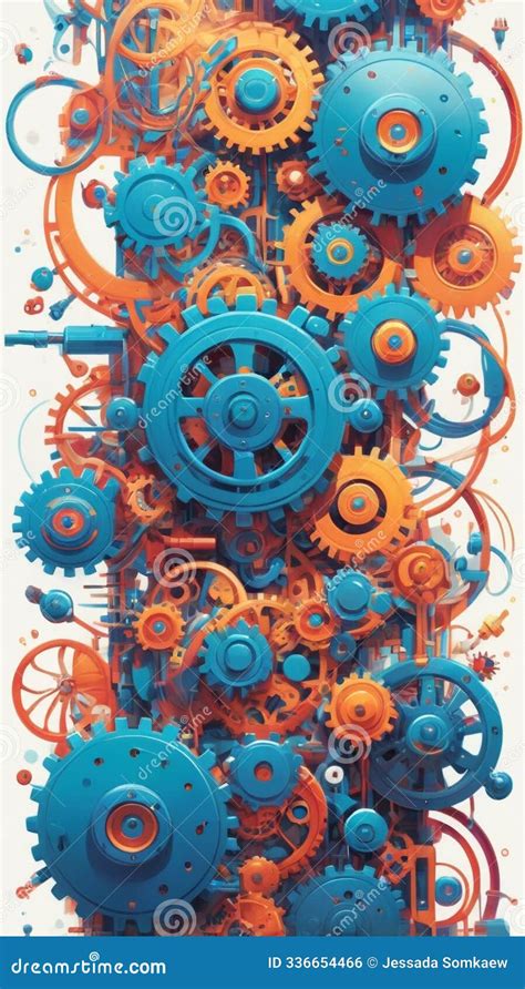 Science And Tech Fusion A Fusion Of Scientific Symbols Like Dna