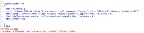 R Rmysql Cannot Insert New Data Stack Overflow
