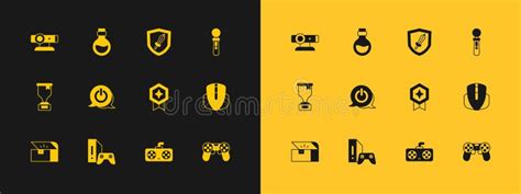 Set Vr Controller Game Game Console With Joystick Rating Medal Or Power Button Sword For