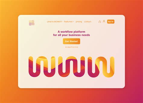 workit landing page for a workflow website on behance