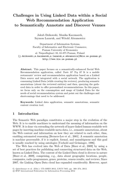 Pdf Challenges In Using Linked Data Within A Social Web