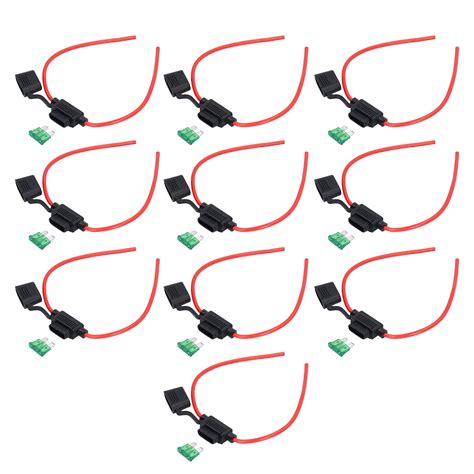 10set Inline Fuse Holder Melting Resistance Easy Wiring Waterproof Fuse