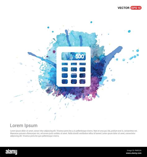 Calculator Icon Watercolor Background Stock Vector Image Art Alamy