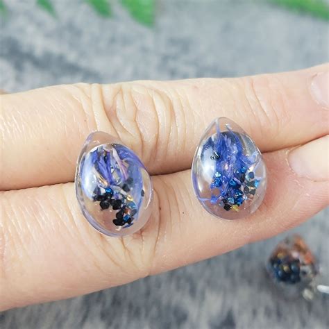 Sparkling Corn Flower Resin Stud Set Wild Routes Studio