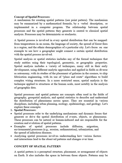 Spatial Processes And Spatial Patterns Download Free Pdf Spatial