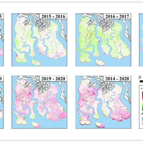NDVI Maps Of The Study Area For Each Year Of The Study Period Visually