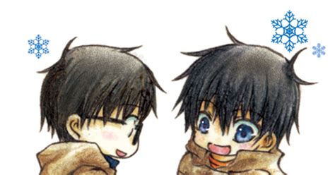 青の祓魔師 寒くないよ あつき（風原）のマンガ 奥村兄弟 雪燐 2pの仲良しツインズが可愛すぎてツライ Pixiv