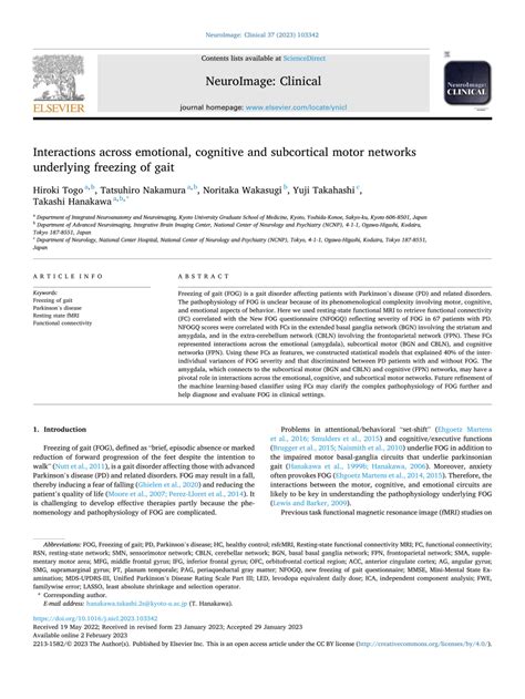 Pdf Interactions Across Emotional Cognitive And Subcortical Motor