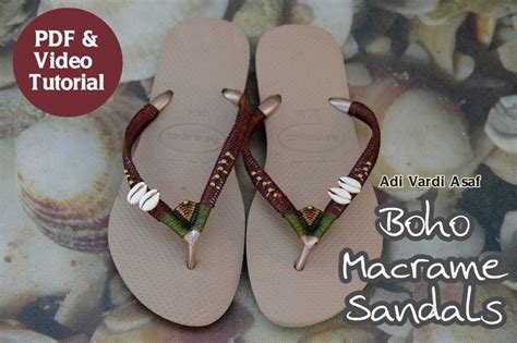 Micro Macrame Tutorial Video How To Make Micro Macrame Pattern Boho Sandals Diy For Summer Etsy
