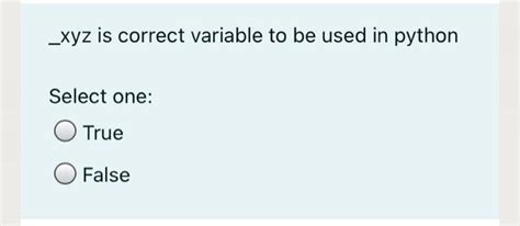 Solved Xyz Is Correct Variable To Be Used In Python Select