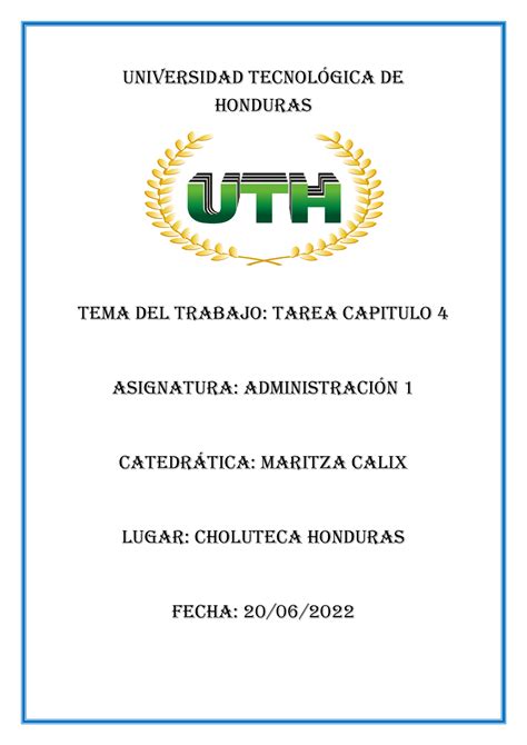 Tarea Capitulo 4 De Administracion 1 Por Juan Esteban Galeano Ruiz