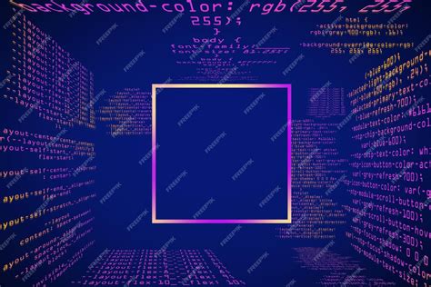 Premium Photo Creative Glowing Blue Coding Programming Background