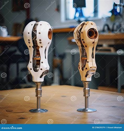 Implants Knee Of Metal And Plasticthe Knee Prosthesis Replaces The