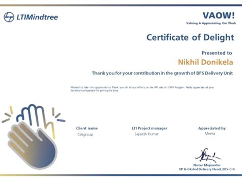 Nikhil Goud Donikela On Linkedin Vaow Awardsforexcellence Ltimindtree
