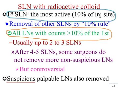 Sentinel Lymph Node Biopsy After Neoadjuvant Chemotherapy In Primary Breast Cancer Ppt