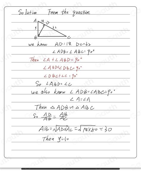 Solved If The Altitude To The Hypotenuse Of A Right Triangle Divides