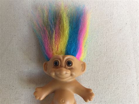 Russ Rainbow Troll With Rainbow Hair Multicolored Hair Troll Good