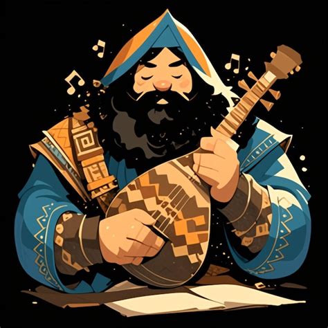 Premium Vector Iraqi Man In Traditional Oud Players Costume