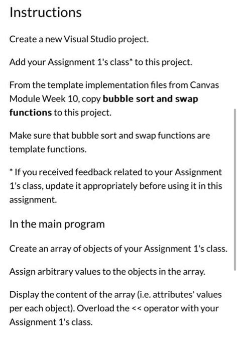 Solved Instructions Create A New Visual Studio Project Add