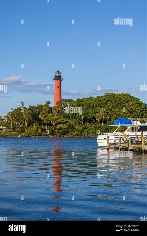 View To The Jupiter Lighthouse On The North Side Of The Jupiter Inlet
