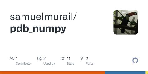 Github Samuelmurailpdbnumpy