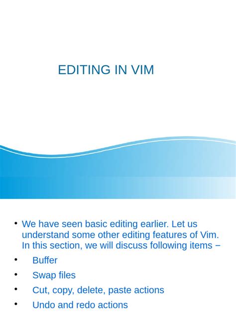 Editing In Vim Pdf