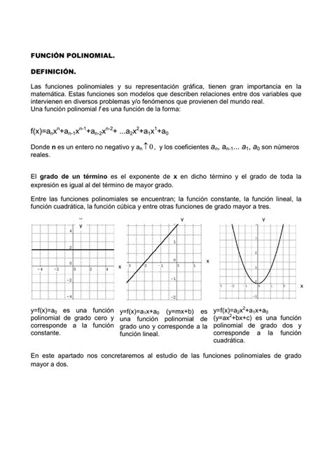 FunciÓn Polinomial